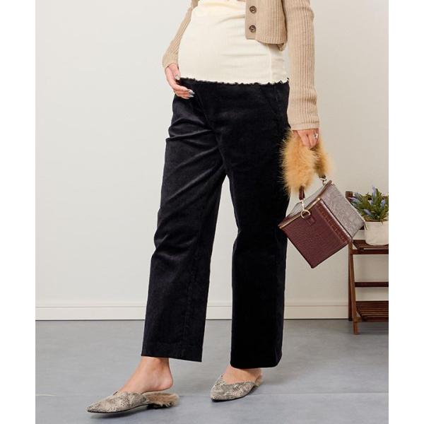 型番：SP-22028ブランド：スウィートマミー商品名：マタニティ パンツ コーデュロイ パンツ 【産後兼用】カラー：ブラック