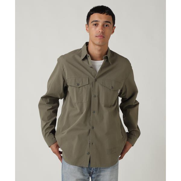型番：7833920007ブランド：アヴィレックス商品名：BASIC ARMY POPLIN L／S SHIRT ／ ベーシック アーミー ポプリン 長袖カラー：ホワイト/ネイビー/カーキ/オリーブ