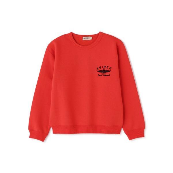 型番：7833930953ブランド：アヴィレックス商品名：《KIDS ／ キッズ》VARSITY LOGO CREWNECK SWEAT ／ ヴァーシティ ロカラー：ブラック/オレンジ/オックスフォード2