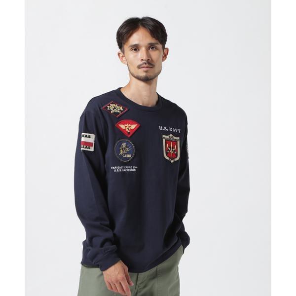 型番：7833930018ブランド：アヴィレックス商品名：《WEB＆DEPOT限定》TOP GUN PATCHED L／S T-SHIRT ／ トップガン パカラー：ブラック/ホワイト/ネイビー/オレンジ