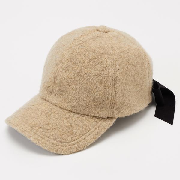 型番：4LB11219-01ブランド：ランバン オン ブルー商品名：LANVIN en Bleu ランバン オン ブルー ボア リボン付きキャップカラー：ベージュ/グレー/ブラック/ライトベージュ