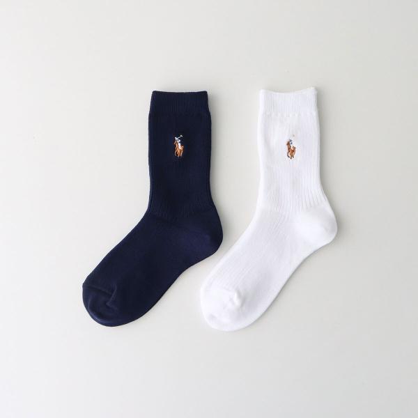 型番：04803600ブランド：ポロ ラルフ ローレン商品名：POLO RALPH LAUREN キッズ マルチPP刺繍 リブ クルー丈 ソックスカラー：68.ネイビー/90.ホワイト