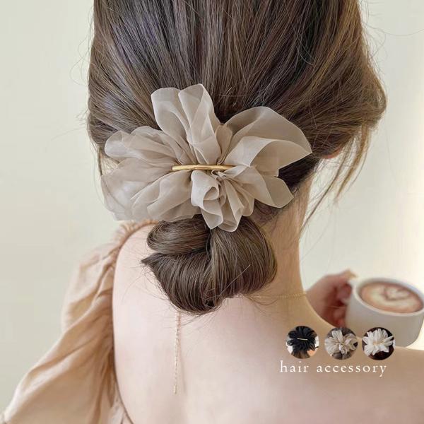 型番：80JUNSHAN-003ブランド：ミニミニストア商品名：シフォンバレッタ レディースヘアアレンジカラー：ブラック/ホワイト/ベージュ