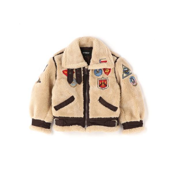 型番：7833952951ブランド：アヴィレックス商品名：《KIDS ／ キッズ》RETORO BOA B‐3 TOPGUN ／ レトロボア B-3 トップガカラー：ブラック/ベージュ