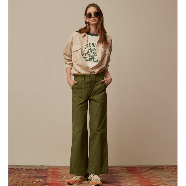 型番：SN758-0001ブランド：サムシング商品名：SOMETHING ベイカーワイドパンツカラー：カーキ/アイボリー/ベージュ