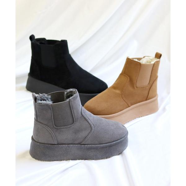 型番：6364ブランド：デデスケン商品名：「UNISEX」22.0〜27.0cm★厚底ファームートン風サイドゴアブーツ★6364カラー：ブラック/ブラウン/グレー/ベージュ