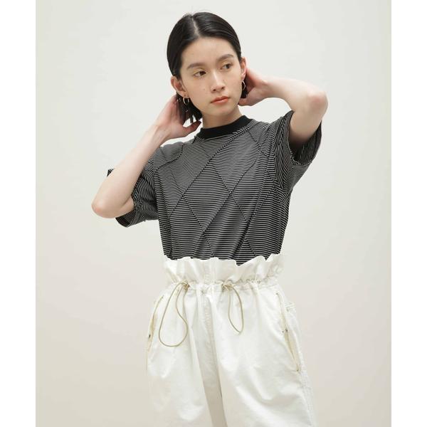 型番：6713124015ブランド：ナノユニバース商品名：NOMA t.d.／Diamond Stitch Teeカラー：ブラック/レッド