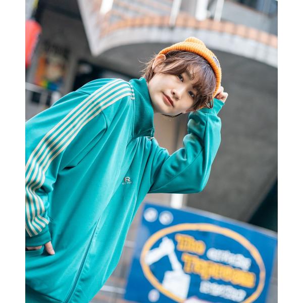 型番：205241006ブランド：ユニット商品名：バックプリント トラックジャケット 【UNIIT × RED CAP GIRL】カラー：アイボリー/ブラック/グリーン