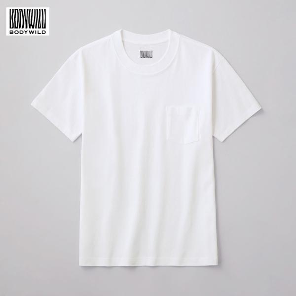 型番：BW1914ブランド：ボディワイルド商品名：【BODYWILD】 Ｔシヤツ / 綿100%（ポケット付）ゆったりシルエットで着こなしの幅広げるカラー：ホワイト/ネ−ビ−ブル−/ブラツク