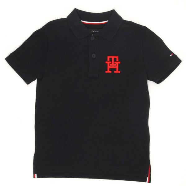 型番：KB08853ブランド：トミー ヒルフィガー商品名：BOYS モノグラムショートスリーブポロシャツカラー：ネイビーＤＷ５/ホワイトＹＢＲ