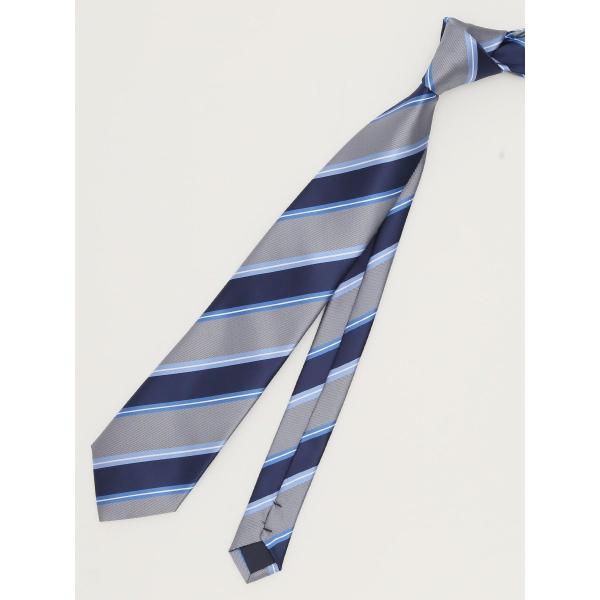 型番：110305089105433ブランド：タカキュー商品名：タカキュー エコウォッシャブル ストライプ柄 ネクタイ 8.0cm幅カラー：０６グレー/７５紺/８０パープル