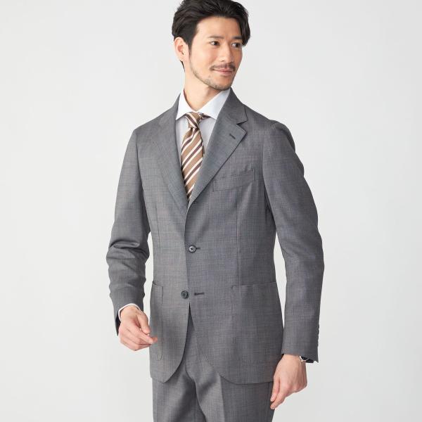 型番：117012701ブランド：シップス商品名：SHIPS:〈セットアップ対応/洗濯機可能〉トロピカル ウォッシャブル ピンヘッド ジャケットカラー：チャコールグレー/コバルトブルー