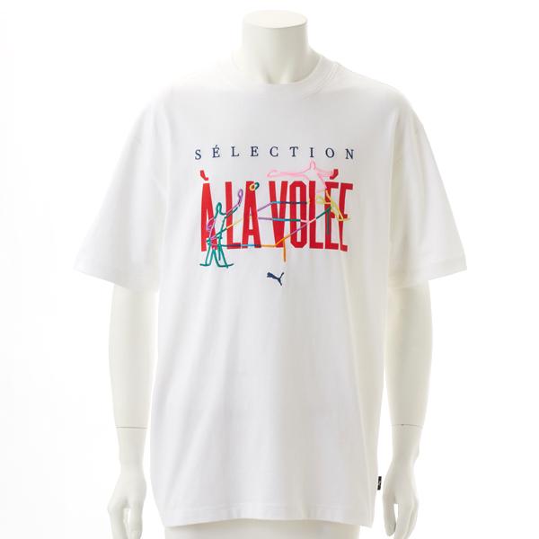 型番：624052ブランド：プーマ商品名：PUMA/プーマ/A LA VOLEE グラフィック Tシャツカラー：02　PUMA　WHITE/16　PUMA　NAVY