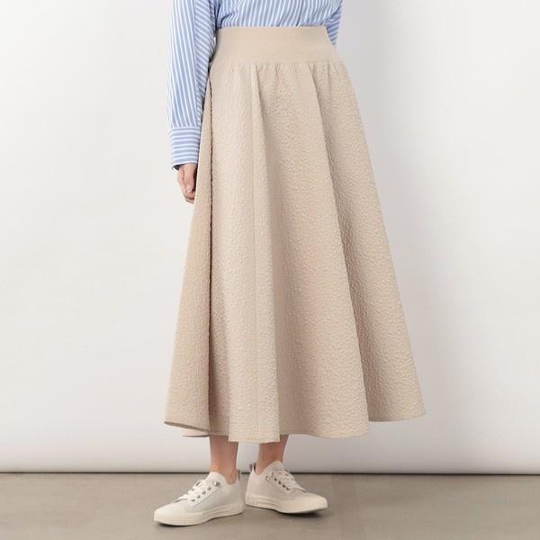 型番：4168-0201ブランド：ニコルホワイト商品名：【WALDO】フクレジャカードフレアスカートカラー：18ベージュ/49ブラック