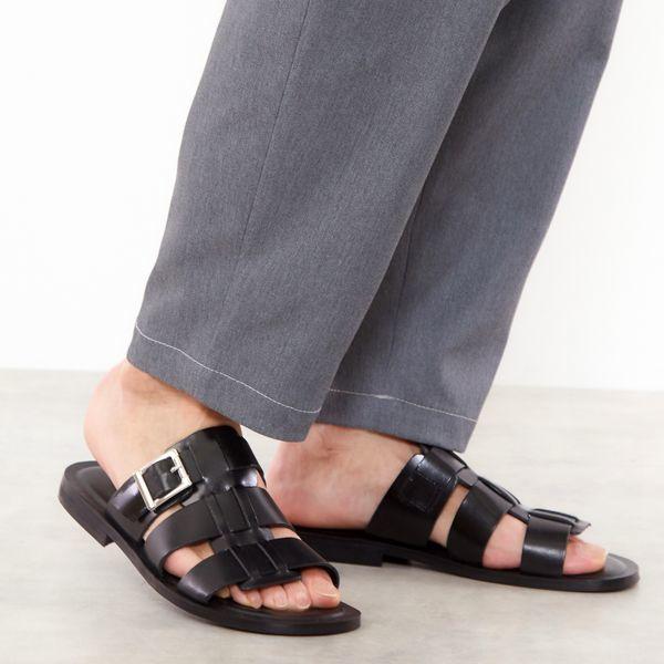 型番：A0442PSH402ブランド：メンズメルローズ商品名：【CORSO ROMA、9/コルソローマノーヴェ】レザーサンダルカラー：01ブラウン/02ブラック