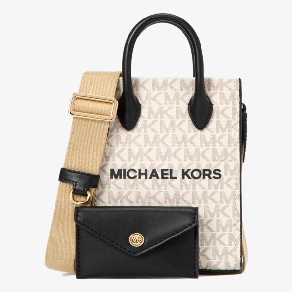 型番：35S4G7ZC1B46ブランド：マイケル・コース商品名：MIRELLA スマートフォン クロスボディ エクストラスモール - MKシグネチャーカラー：バニラ/ブラック