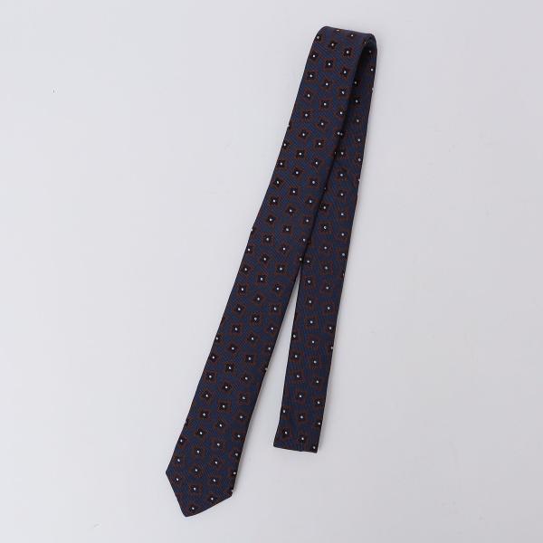 型番：118200214ブランド：シップス商品名：MARCEL LASSANCE: SILK/COTTON KOMON NARROW TIEカラー：ネイビー