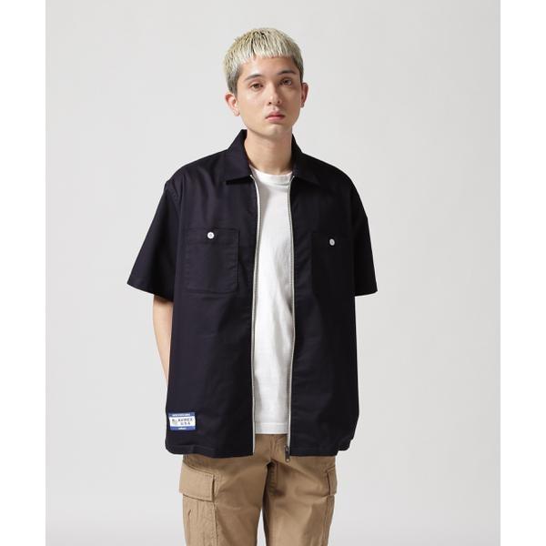 型番：7834123022ブランド：アヴィレックス商品名：《WEB＆DEPOT限定》S／S ZIP UP WORK SHIRT ／ ショートスリーブ ジップアカラー：ブラック/ブラウン/ネイビー