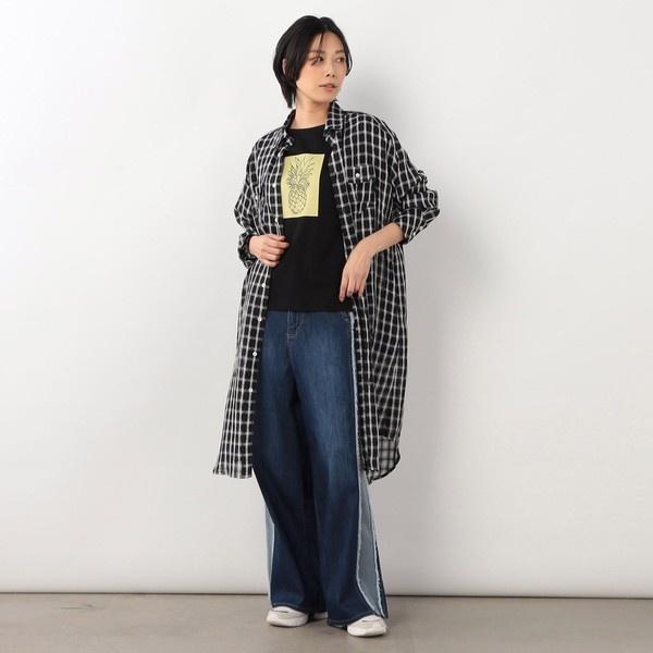 型番：4268-1000ブランド：ニコルホワイト商品名：【WALDO】ギンガムチェックシャツワンピースカラー：49ブラック