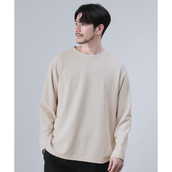 型番：buy230874ブランド：スプートニクス商品名：＜ALLOWED TO UNFOLD＞ジグザグ編みニット　ロールクルー長袖カラー：アイボリー/サーモン/Lグリーン/Dブルー/ブラック
