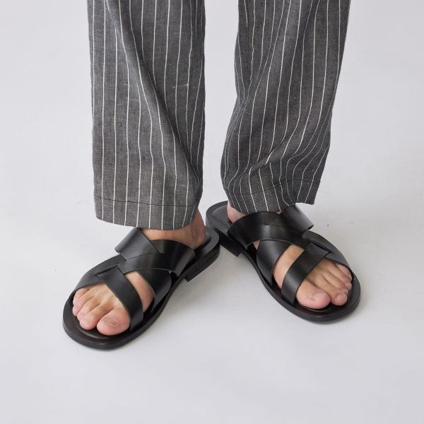 型番：115320186ブランド：シップス商品名：CORSO ROMA 9: メッシュ クロスストラップ サンダルカラー：ブラック/ブラウン