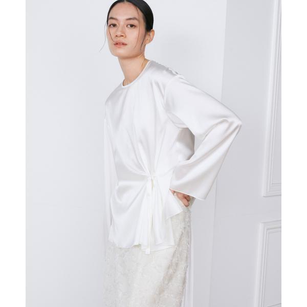 型番：7140182929ブランド：イネド商品名：シルクストレッチブラウス《la veille by SUPERIOR CLOSET》カラー：ブラック/オフホワイト1