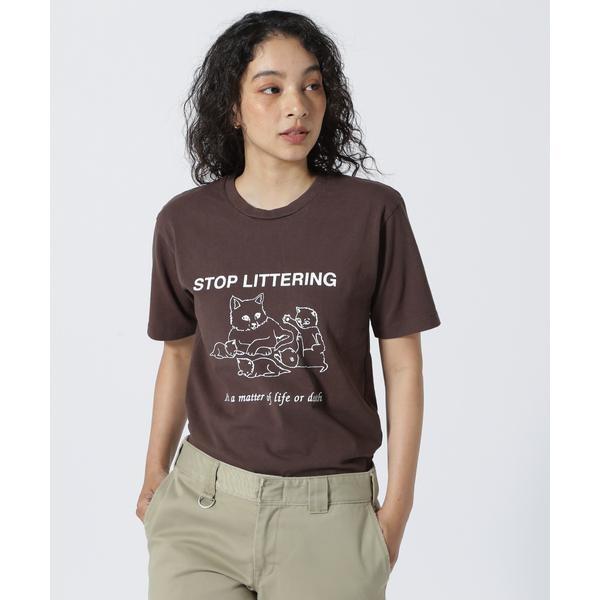 型番：7814235704ブランド：ビーバー商品名：MIXTA／ミクスタ CREW NECK STOP LITTERING Tシャツカラー：ブラウン