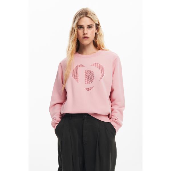 型番：24WWSK08ブランド：デシグアル商品名：STRASS スウェットロングスリーブカラー：ピンク/レッド