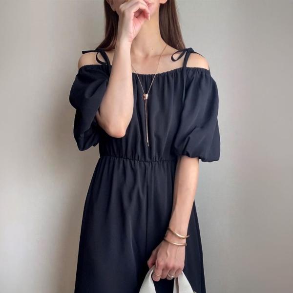 型番：mt006-277ブランド：フィルー商品名：FILLOU　オフショルオールインワンカラー：ダークグレー/アイボリー/ブラック