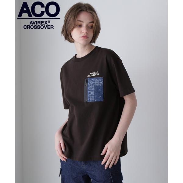 型番：7834235602ブランド：アヴィレックス商品名：《CROSSOVER》DENIM POCKET T-SHIRT ／ クロスオーバー デニム ポケットカラー：ブラック/ホワイト/オリーブ