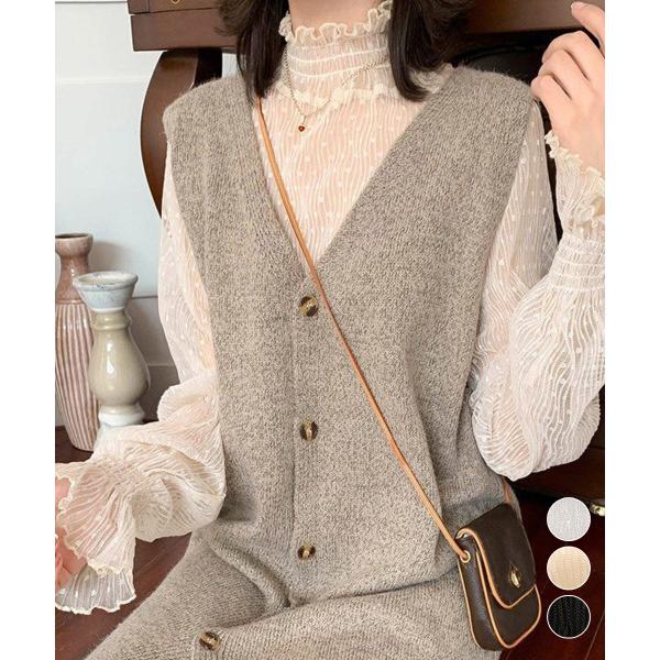 型番：6YIYAN-001ブランド：ミニミニストア商品名：シースルーブラウス ドット柄シアーシャツカラー：ブラック/ホワイト/ベージュ