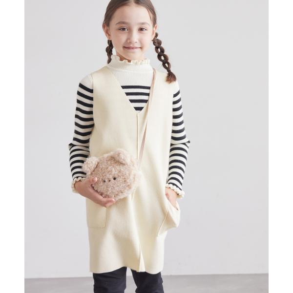 型番：GRE64030ブランド：ロペピクニックキッズ商品名：【KIDS】アンチピリングニットジャンパースカートカラー：ブラック（０１）/キナリ（１６）/ベージュ（２７）