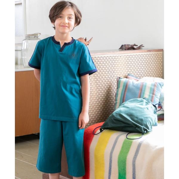 型番：ZZ3GCM0522ブランド：Ｊプレス商品名：【S-Lサイズ】ナップザック付き ルームウェア 上下セットカラー：グリーン系/ブルー系