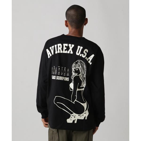 型番：7834930017ブランド：アヴィレックス商品名：《WEB＆DEPOT限定》BLACK SCORPIONS LONGSLEEVE T-SHIRT ／カラー：ブラック/ホワイト/バーガンディ5