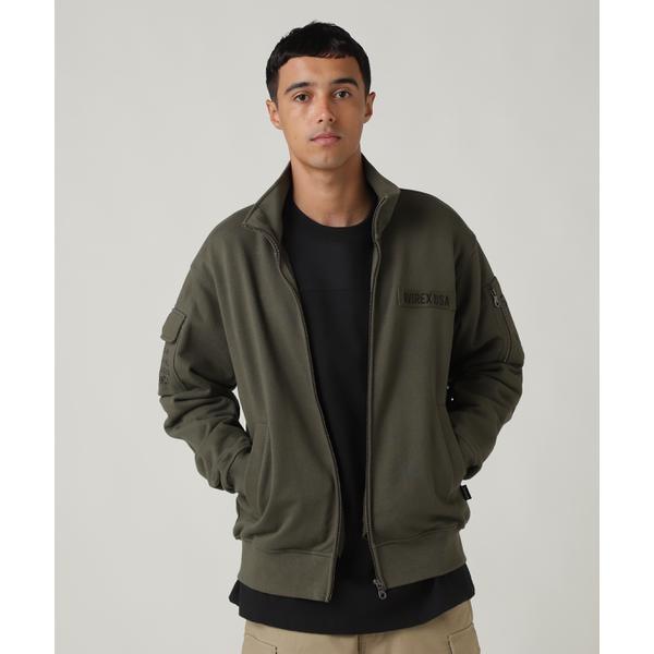 型番：7834930001ブランド：アヴィレックス商品名：FATIGUE STAND ZIPUP SWEAT ／ ファティーグ ジップアップ スウェット  ／カラー：ブラック/ネイビー/オリーブ/オックスフォード2