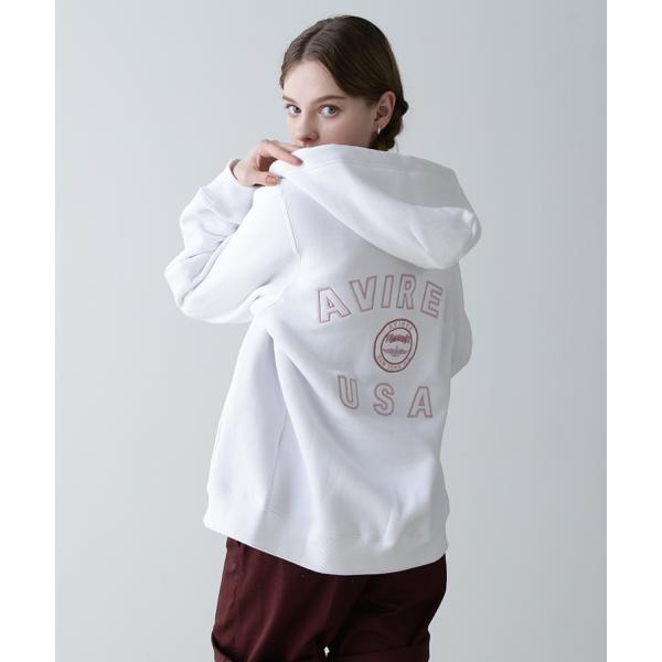 型番：7834931601ブランド：アヴィレックス商品名：VARSITY LOGO SWEAT PARKA／バーシティロゴ スウェットパーカーカラー：ブラック1/オフホワイト3/ダークグリーン