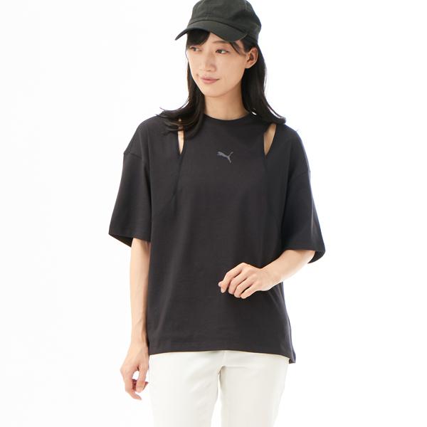 型番：628976ブランド：プーマ商品名：PUMA/プーマ/DARE TO オーバーサイズ カットアウト Tシャツカラー：01　PUMA　BLACK/02　PUMA　WHITE