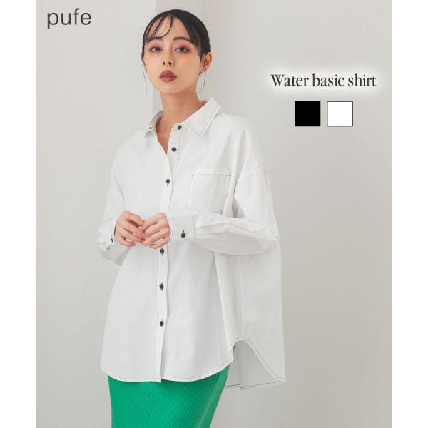型番：dcb408sh4026ブランド：ドノバン商品名：【pufe】撥水ベーシックシャツカラー：01ブラック/02ホワイト