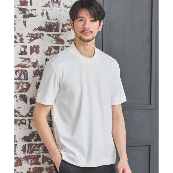 型番：M0843UTS401ブランド：ユニオンステーション商品名：【EFFORTLESS/エフォートレス】シルケットスムースクルーネックテーラーTシャツカラー：ホワイト/グレー系
