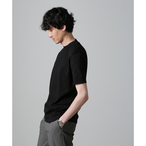 型番：6684224223ブランド：ナノユニバース商品名：「FORMAL JERSEY」モックネックカットソー半袖カラー：ブラック/ホワイト/ネイビー