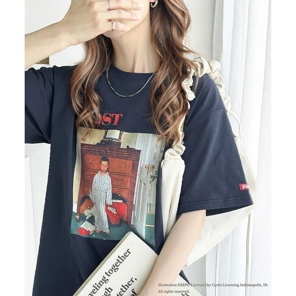 型番：CE1260282ブランド：クラシカルエルフ商品名：『THE SATURDAY EVENING POST』×クラシカルエルフ 別注グラフィックTシャツカラー：ホワイト/チャコール