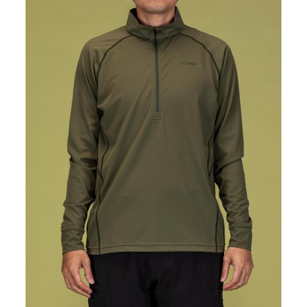 型番：POM24LS11ブランド：フェニックス商品名：phenix OUTDOOR ハーフジップ長袖Tシャツ メンズ Tシャツ 速乾カラー：KHAKI/GRAY/BLACK
