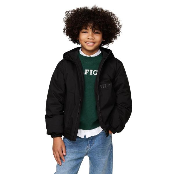 型番：KB09400ブランド：トミー ヒルフィガー商品名：BOYS ライトパデッドリップストップジャケットカラー：ブラックＢＤＳ/オレンジＳＦＯ