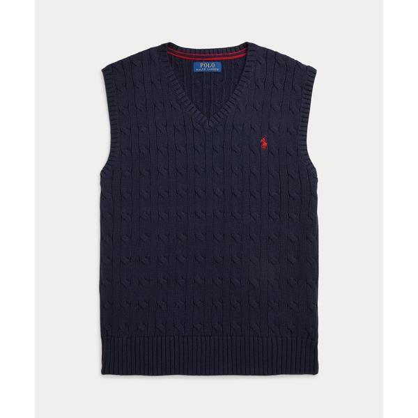 型番：CWPOSWEY6820520ブランド：ポロ ラルフ ローレン商品名：(ボーイズ 8才〜20才)ケーブルニット コットン セーター ベストカラー：410ネイビー