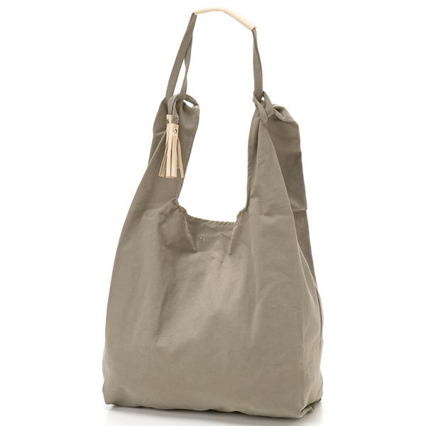 型番：E6562ブランド：アースメイド商品名：WASHED COTTON タッセル TOTEカラー：グレー/ブラック/ブラウン/ヌメ/ライトグリーン