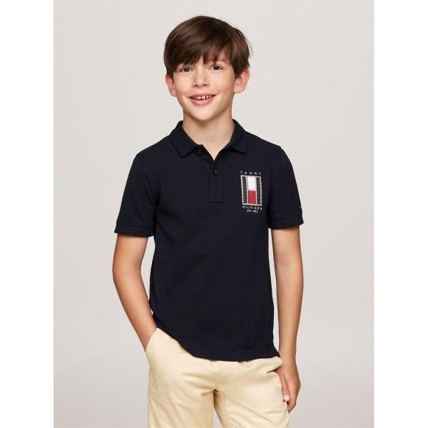 型番：KB09273ブランド：トミー ヒルフィガー商品名：BOYS バーティカルフラッグレギュラーポロシャツカラー：ネイビーＤＷ５/グリーンＬ６Ｋ