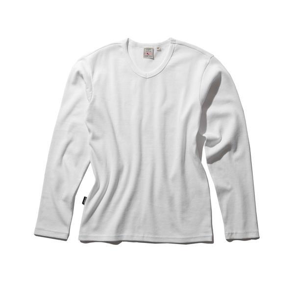 型番：7834930023ブランド：アヴィレックス商品名：《DAILY／デイリー》MINI WAFFLE V NECK T-SHIRT／ミニワッフル 長袖 Vカラー：ブラック/ホワイト/チャコール