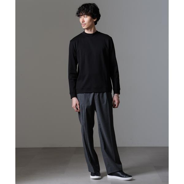 型番：6684223216ブランド：ナノユニバース商品名：「FORMAL JERSEY」モックネックカットソー長袖カラー：ブラック/ホワイト/グレージュ3