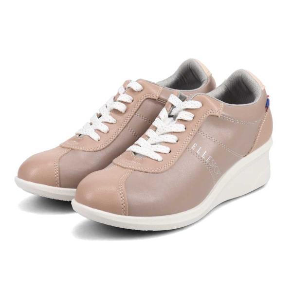 型番：ESP14707ブランド：エル スポーツ商品名：ELLESPORT レースアップウェッジスニーカーカラー：ベージュ/ブラック/ホワイト