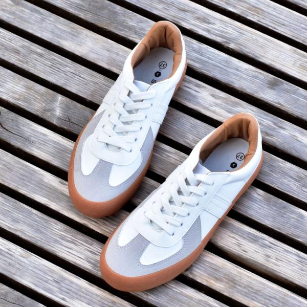 型番：SPS028-19ブランド：シュベック商品名：ジャーマントレーナー / GERMAN TRAINER / スニーカーカラー：ホワイト/ブラックスエード/ブラック